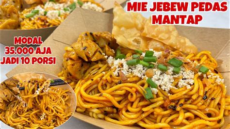 IDE JUALAN MIE JEBEW PEDAS YANG LAGI VIRAL MODALNYA CUMA 35 000 JADI 10