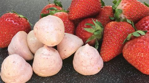 簡単 苺のメレンゲクッキーの作り方。 126 Strawberry Meringue Cookies Youtube
