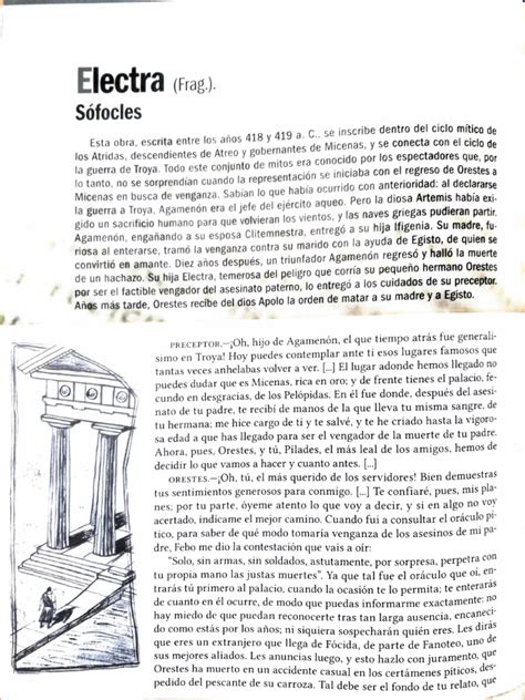 Electra De Sófocles Pdf Mitología De Argólida Agamenón