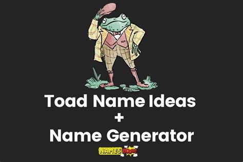 295 Unique Toad Names Toad Name Generator