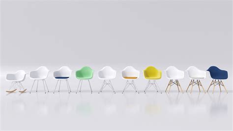 Vitra Eames Plastic Armchair Daw Dar Dax Rar 3d Model Cgtrader