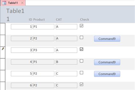 Button Visible Invisible In A Continuous Form Access World Forums