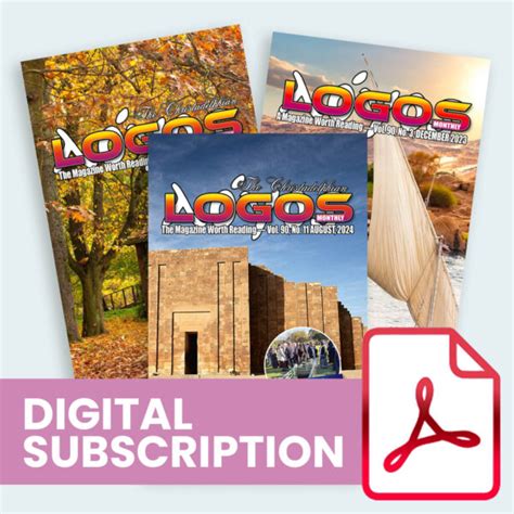 Logos Magazine Digital Subscription Logos Publications
