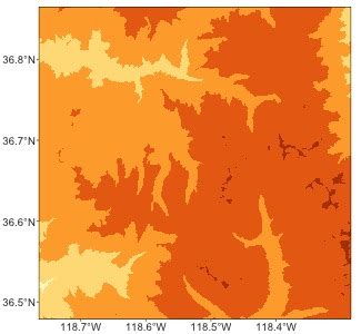 R How Can I Project A Raster In Lat Long Coordinates To Utm For Plotting In Tmap Stack