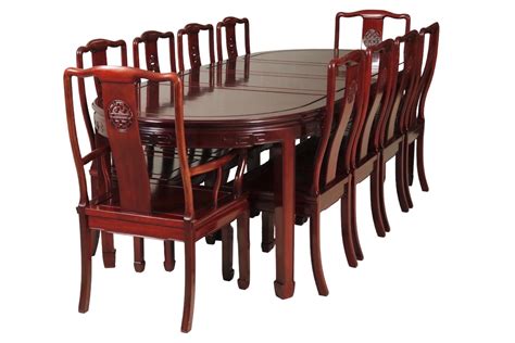 Ming Rosewood Dining Table And 10 Chairs For Sale At 1stdibs