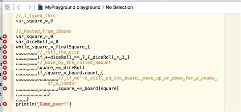 Ios Swift Pasted From Ibooks Into Xcode Playground Doesnt Work