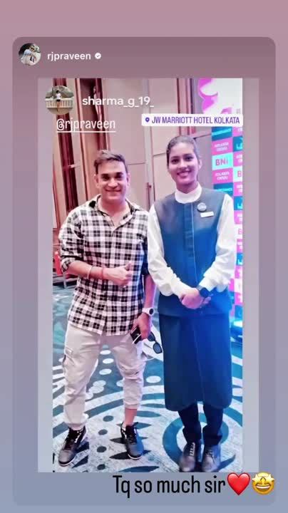 Soumya Kumari On Linkedin Felt Lucky To Meet Rj Praveen Sir At Jw