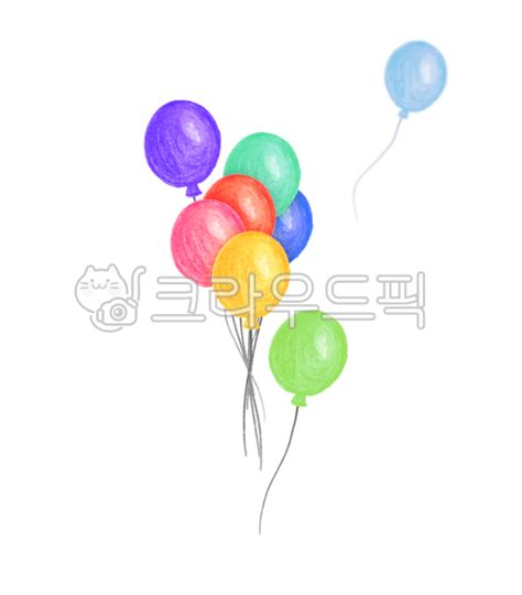 풍선 삽화 일러스트 누끼 Balloon 사진 이미지 일러스트 캘리그라피 Dorot작가