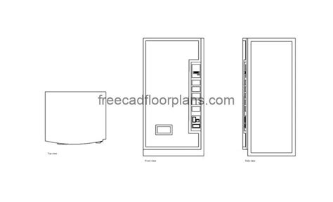 Drink Vending Machine Autocad Block Free Cad Floor Plans