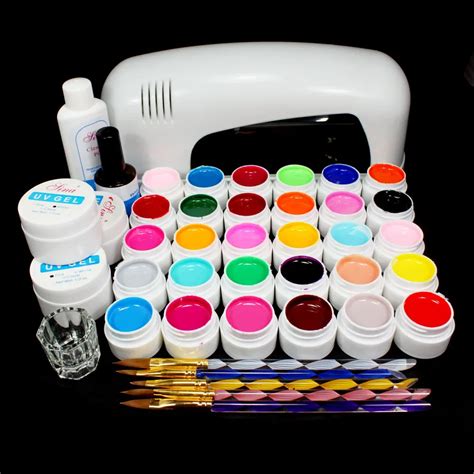 Uc 117 Pro 9w White Uv Lamp 30 Colors Pure Uv Gel Acrylic Brush Nail