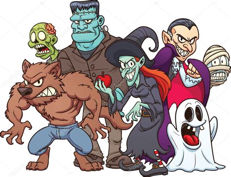 Halloween Monsters — Stock Vector © Memoangeles 13472417