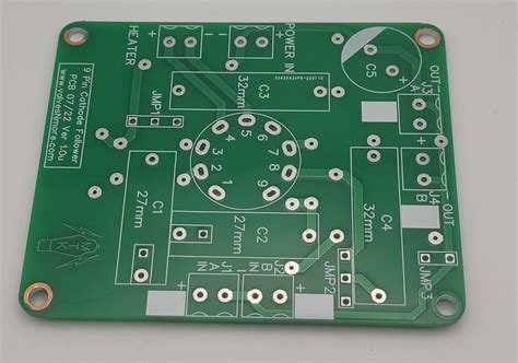 Pcb Dual Mono Cathode Follower 9 Pin V1 0u 07 22 Valvesnmore