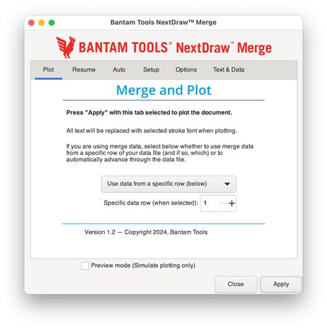 Bantam Tools Nextdraw Merge Software