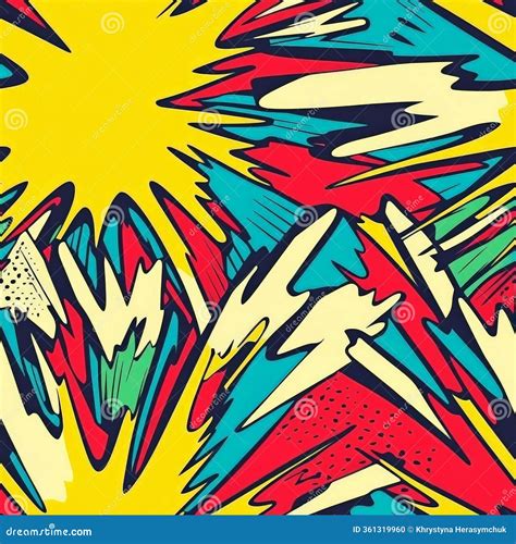 A Fun Comic Book Action Line Pattern Where Jagged Lines Burst Outward