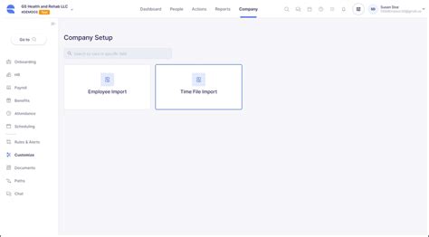 Time File Import Configuration