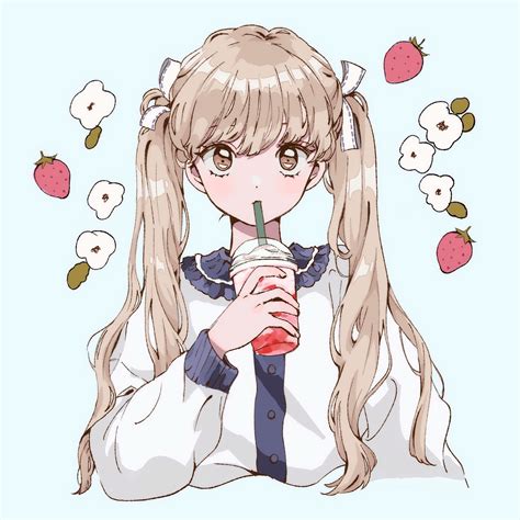 S5fz9 Original Commentary Highres 1girl Blonde Hair Blue