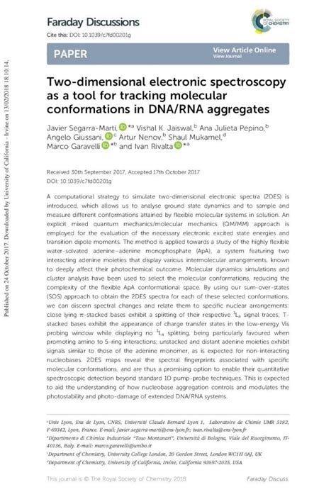 Pdf Two Dimensional Electronic Spectroscopy As A Tool For Two Dimensional Electronic
