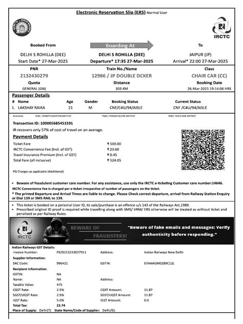 Return Ticket Pdf