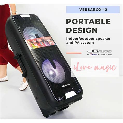 Db Audio By Astron Versabox 12 Portable Mobile Trolley Bluetooth Speaker 2000w With 2 Free