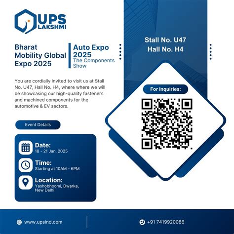 📢 Join Ups Lakshmi At Bharat Universal Precision Screws