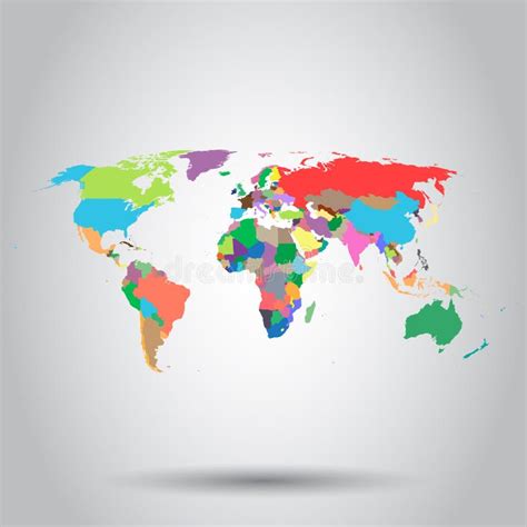 世界地图五颜六色的政治象 企业概念世界地图pi 向量例证 插画 包括有 亚马逊 纸张 加拿大 定位 110813292