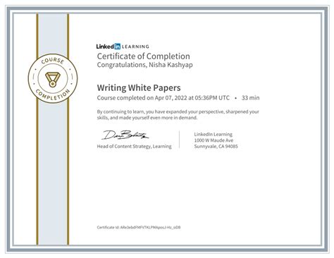 Nisha Kashyap On Linkedin Certificate Of Completion