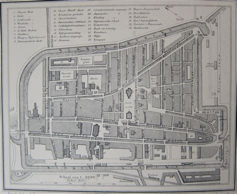 Delft Plattegrond Kuijper 1867 Delftsblaeu