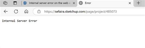 Internal Server Error On The Web App Sefaira Sketchup Community