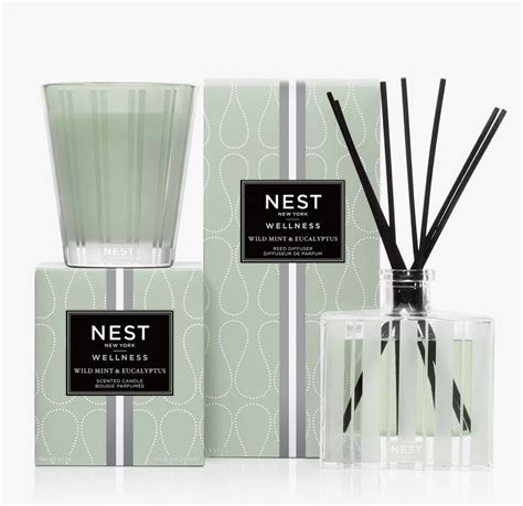 Nest Wild Mint And Eucalyptus Reed Diffuser Classic Candles Reed