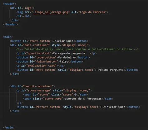 Desenvolvendo Um Quiz Interativo Em Javascript Wagner Santos Html