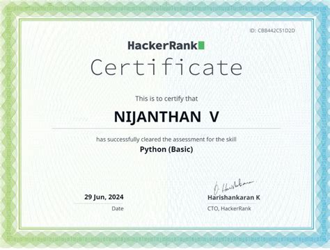 Nijanthan Vijayakumar On Linkedin Python Programming Certification