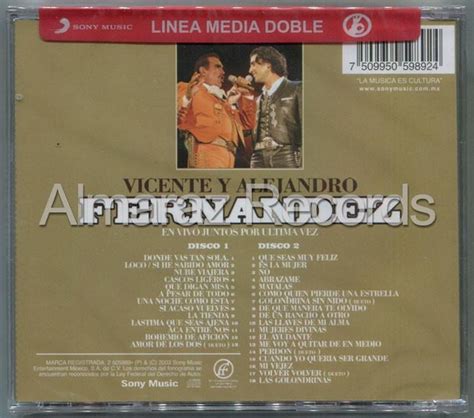 Vicente Fernandez Y Alejandro Fernandez Juntos En Vivo Cd Mercado Libre