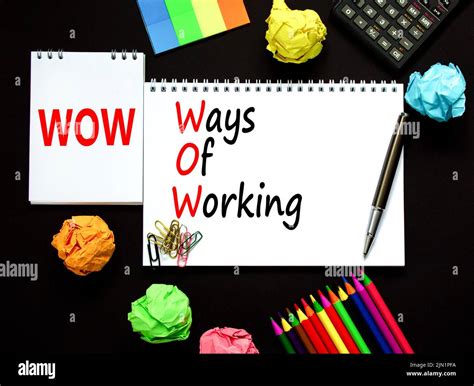 WOW Ways Of Working Symbol Concept Words WOW Ways Of Working On White