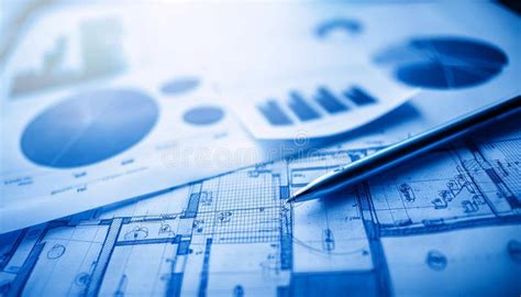 Blueprint And Diagrams Representing Planning And Strategy Ideal For