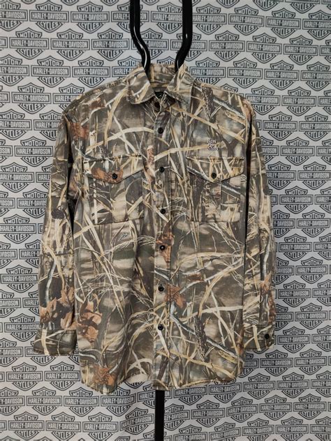 Vintage Vintage Bass Pro Shops Forest Camo Button Up Grailed