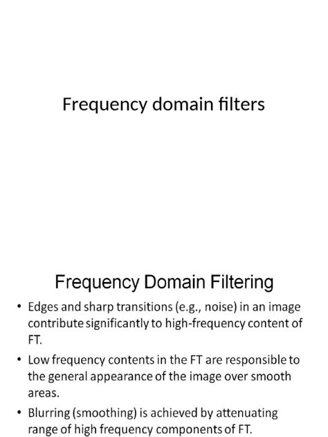 Frequency Domain Filters Pdf