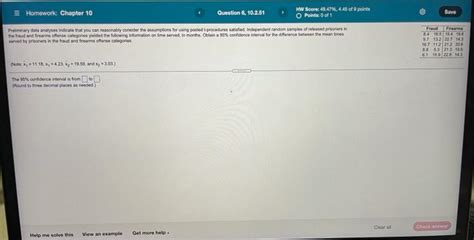 Solved Save Homework Chapter 10 Question 6 10 2 51 Hw