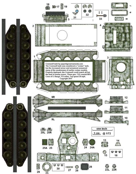A20 Cromwell Winter Paper Model Modelo De Papel Carro De Papelão
