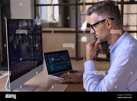 Crypto Trader Investor Using Computer Cryptocurrency Stock Market