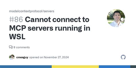 cannot connect to mcp servers running in wsl · issue 86 · modelcontextprotocol servers · github
