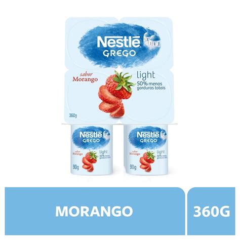 Iogurte Nestlé Grego Light Morango 360g Prezunic