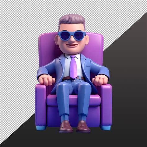 Premium Psd 3d Blender Cartoon Businessman