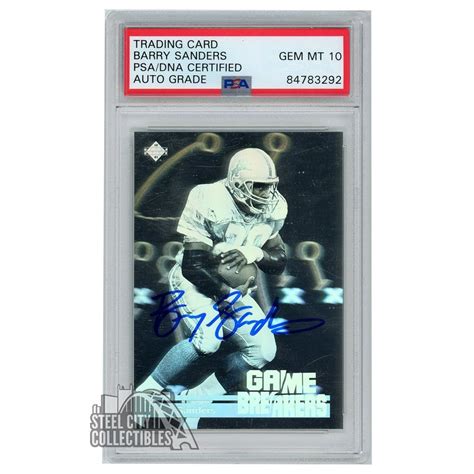 Barry Sanders 1991 Upper Deck Game Breakers Autograph Card GB1 PSA DNA