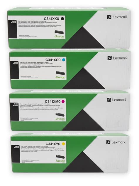 Lexmark Set C341xk0 C341xc0 C341xy0 C341xm0 Original Lexmark