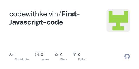 Github Codewithkelvinfirst Javascript Code
