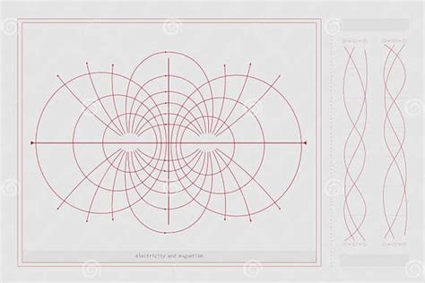 Visualization Of Electromagnetic Field Lines Illustrating Interaction