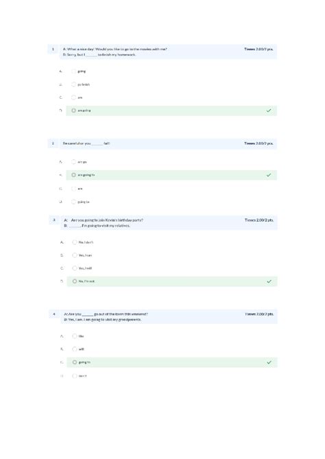 Week 10 Pre Task Quiz Weekly Quiz 1 A What A Nice Day Would You Like To Go To The Movies