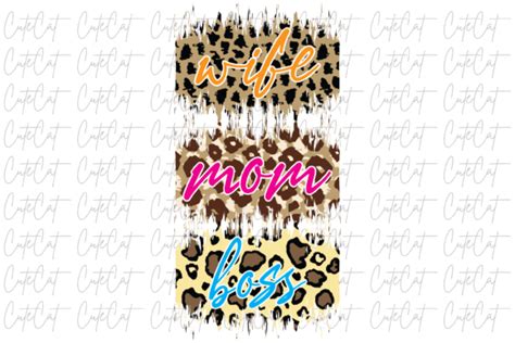 Wife Mom Boss Retro Sublimation Designs Graphic By Cute Cat · Creative