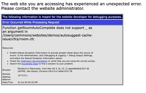 Coldfusion 2021 Update 20 “does Not Support As An Argument” Error