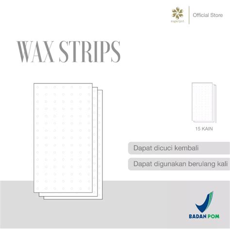 Jual Sugarpot Wax Strips 15 Lembar Kain Strip Kertas Wax Waxing